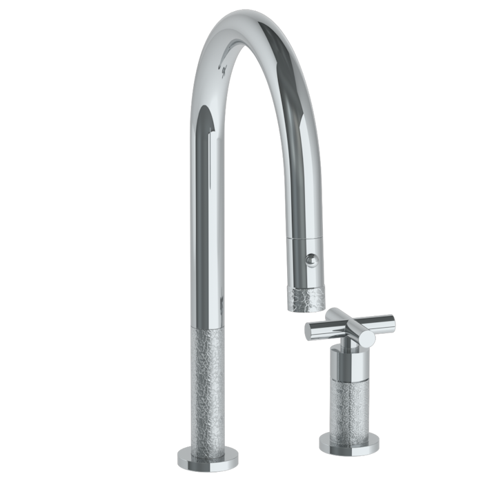 WATERMARK Sense 27 Deck Mounted 2 Hole Gooseneck Kitchen Faucet with P ...