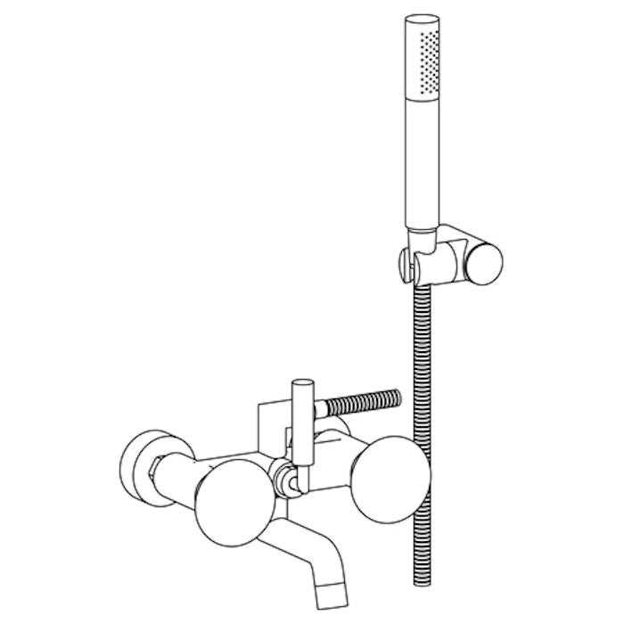 WATERMARK Zen 36 Wall Mounted Exposed Bath Set with Hand Shower 36-5.2 ...