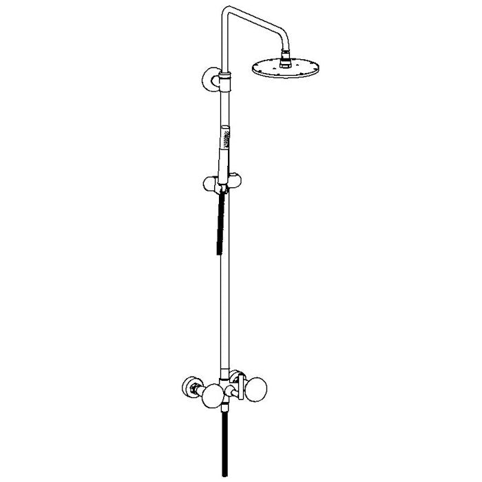 WATERMARK Zen 36 Wall Mounted Exposed Shower with Hand Shower 36-6.1HS ...