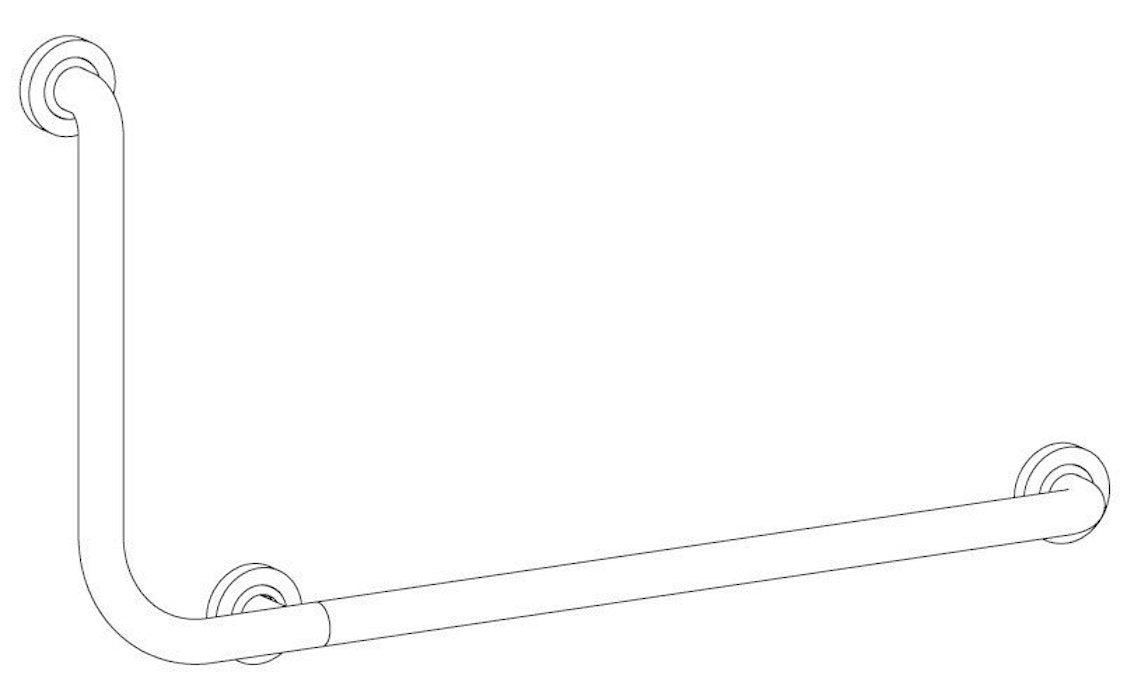 WATERMARK Loft 23 90 Degree Left Hand Angle- Loft Grab Bar GB09-LFT (O ...