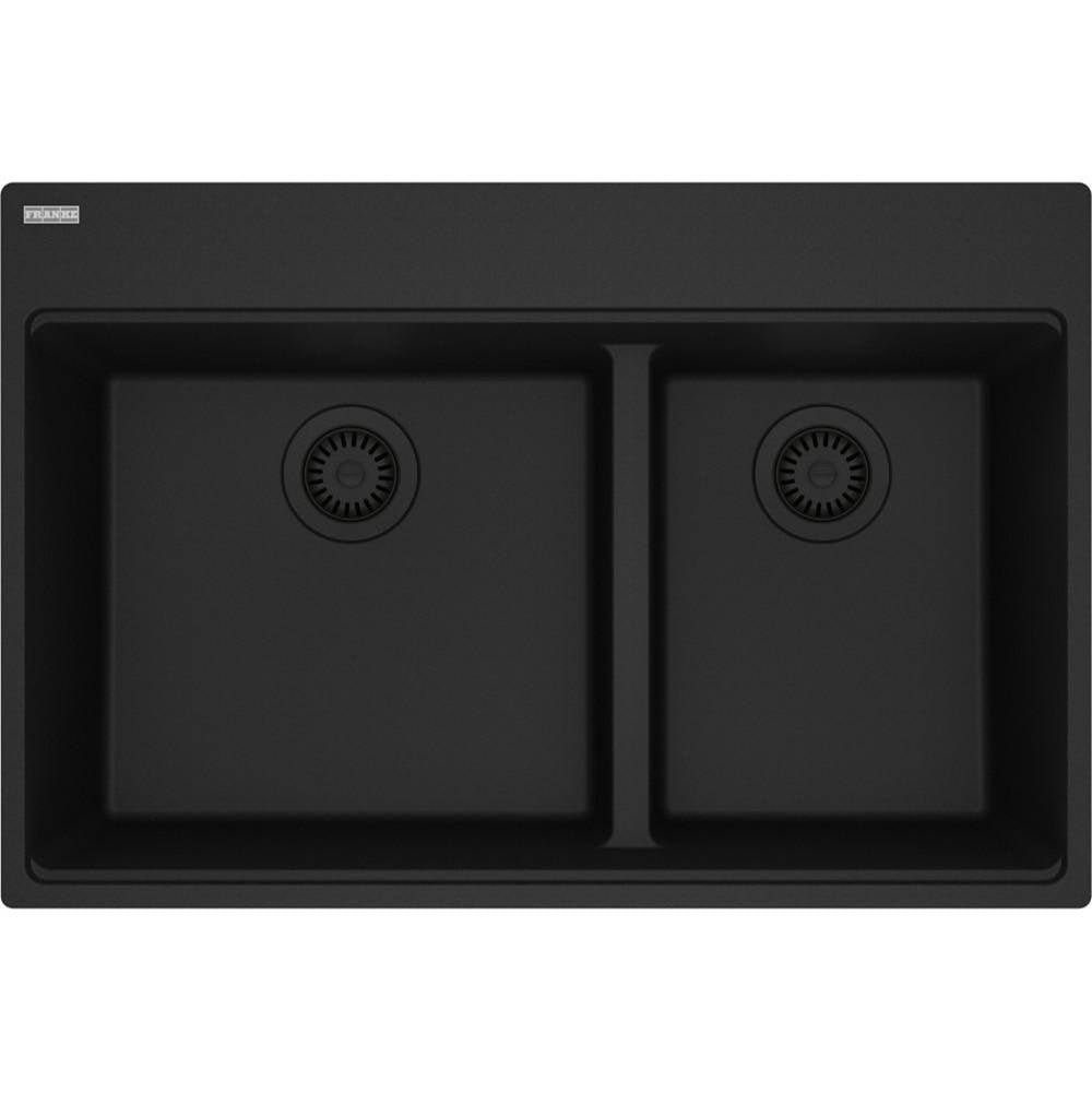 Franke Maris Topmount Granite Matte Black Double 36Cab – Sognare Tile ...