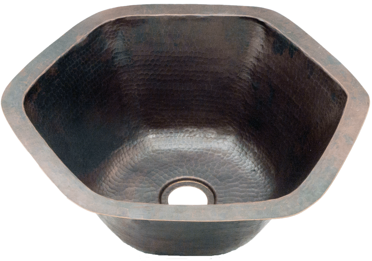 Hammered Hexagon Bar Sink – Sognare Tile & Stone / Sognare Kitchen & Bath