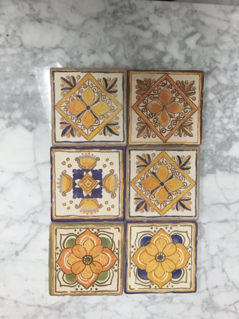 Italian Hand Painted 4x4 Coasters (free shipping) – Sognare Tile ...